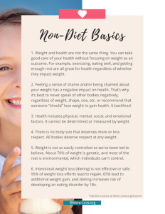 What is the science behind a non-diet approach to parenting? - More ...